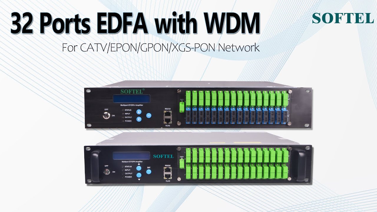 1550nm High-power 32 Ports EDFA with WDM | CATV Fiber Optic Amplifiers ...