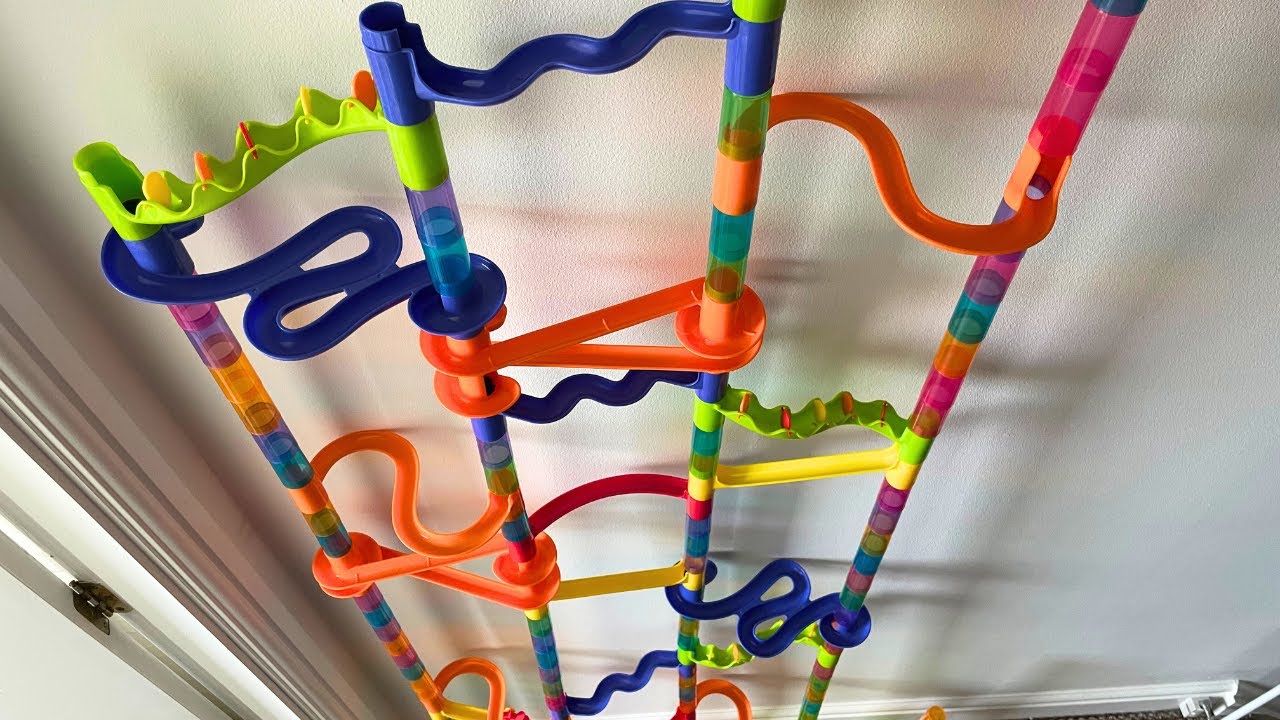 7FT HIGH! TOWER MARBLE RUN No09 🌟 ASMR & ASN SENSORY VIDEO 🌟 AWESOME ...