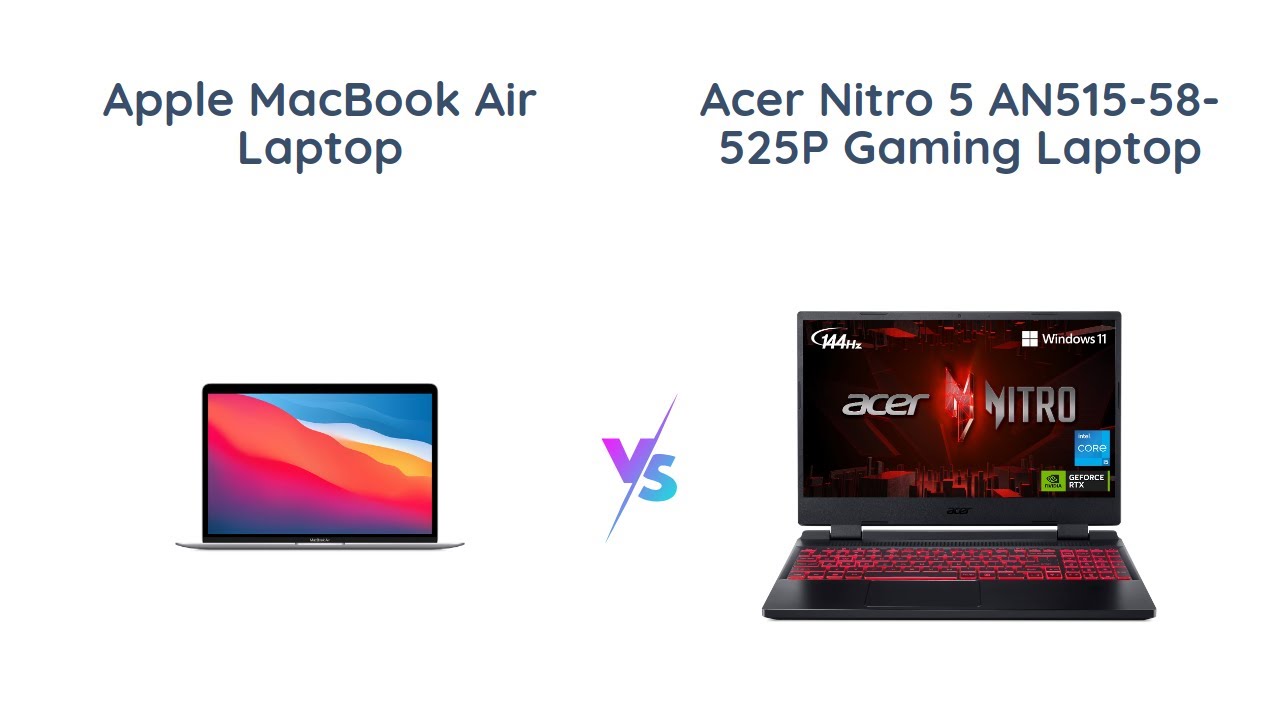 📱💻 Apple MacBook Air M1 vs Acer Nitro 5 Gaming Laptop | Which is Worth ...