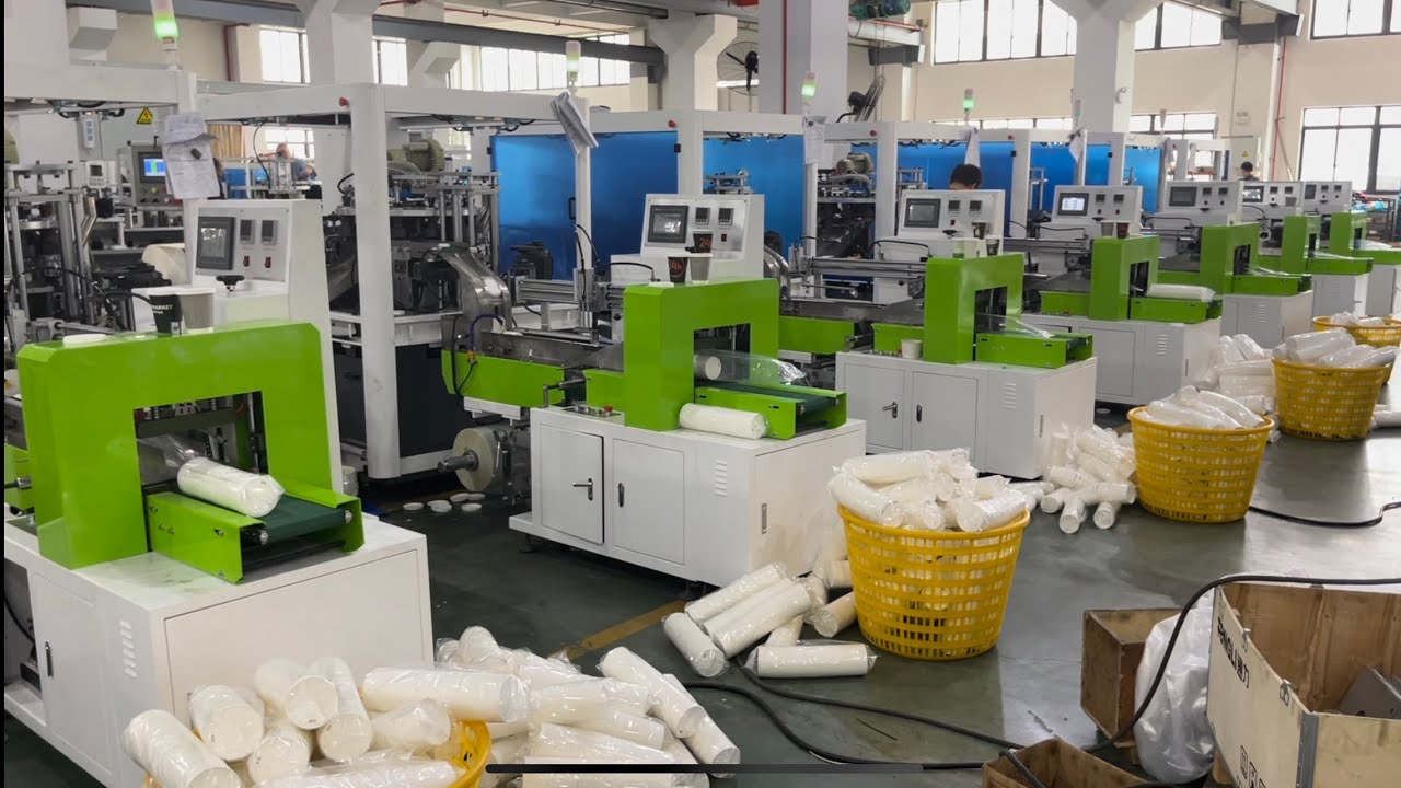 Europe 8sets paper cup lid making & packing machine FeeNoT.com cup bowl ...
