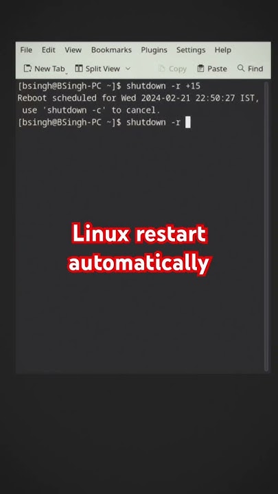 Restart linux automatically or Reboot #shorts - YouTube