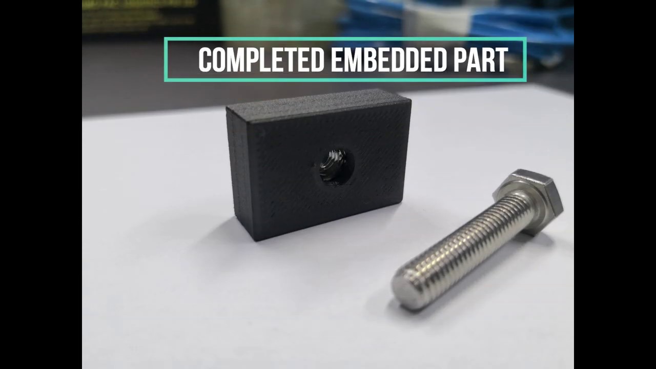 How To Embed A 3D Printed Part - Chemtron - YouTube