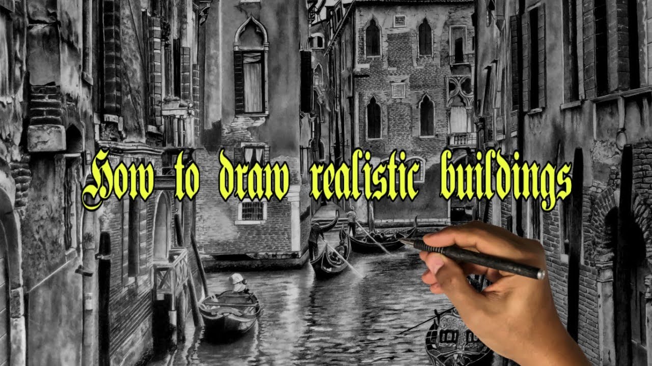 HOW TO DRAW REALISTIC BUILDINGS AND BRICKS 🧱 - YouTube
