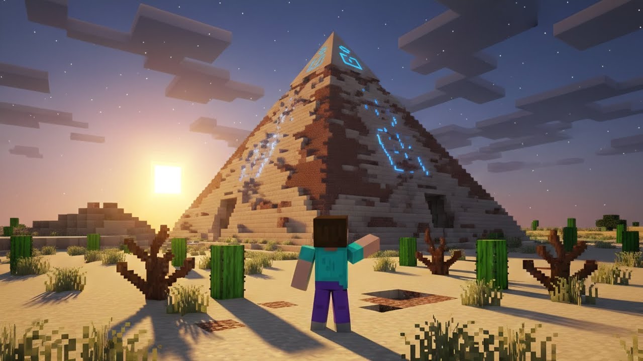 Steve enters the mysterious and terrifying pyramid - YouTube
