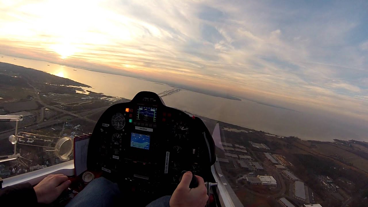 Sunset flight over the Bay Bridge - YouTube