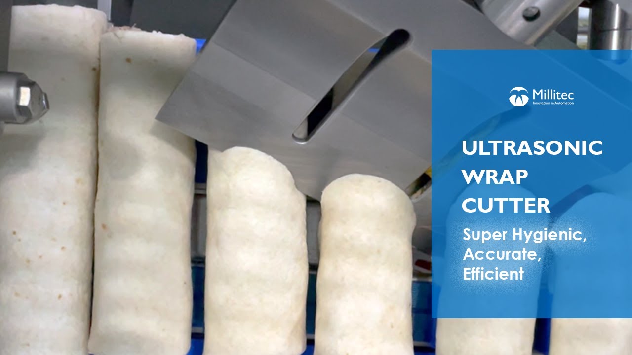 Millitec Ultrasonic Wrap Cutter | 100 operations per minute - YouTube