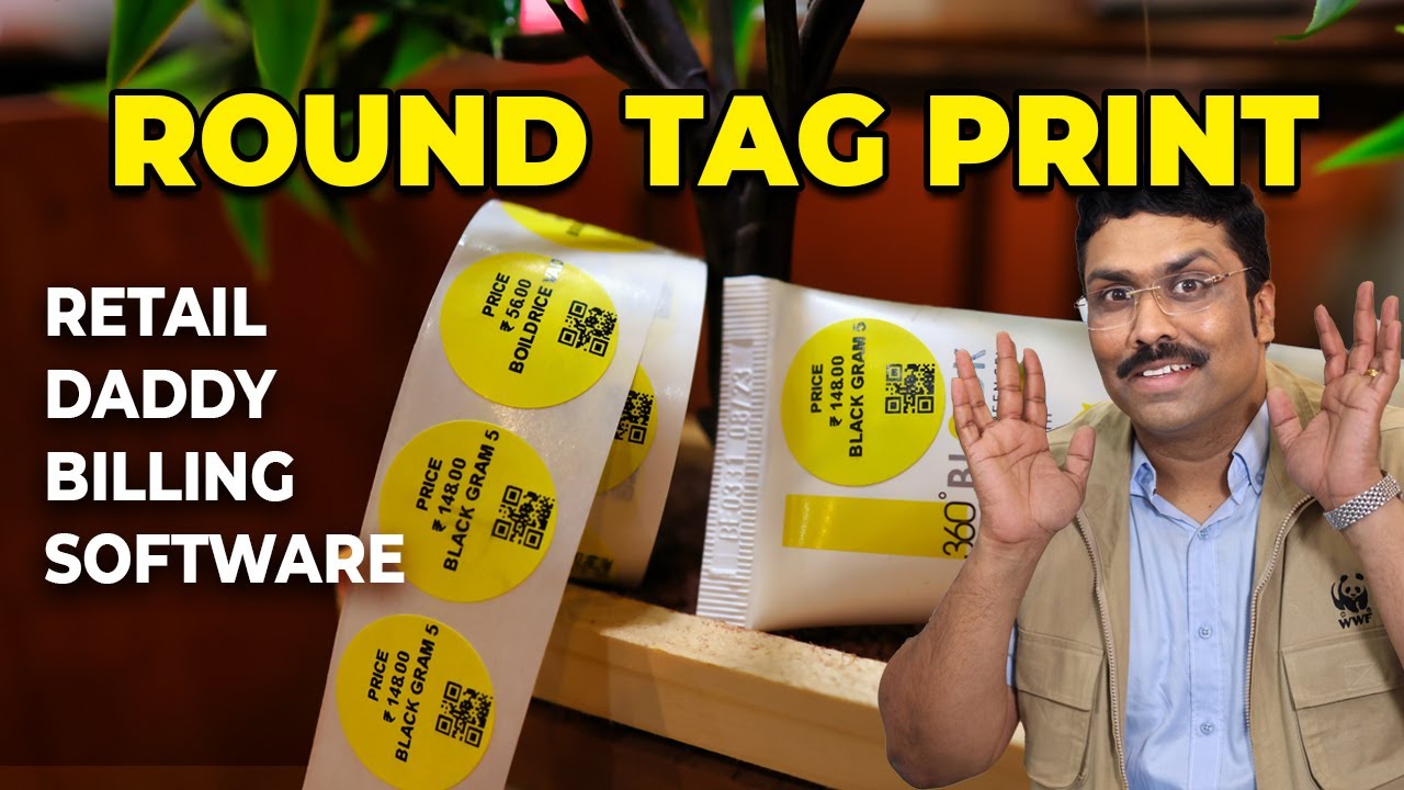 How to print Round Tags- Retail Daddy Billing Software - YouTube