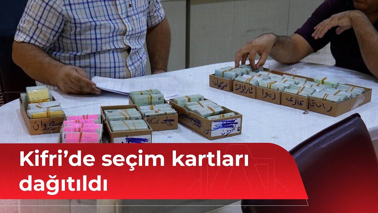 Kifri’de seçim kartları dağıtıldı - YouTube