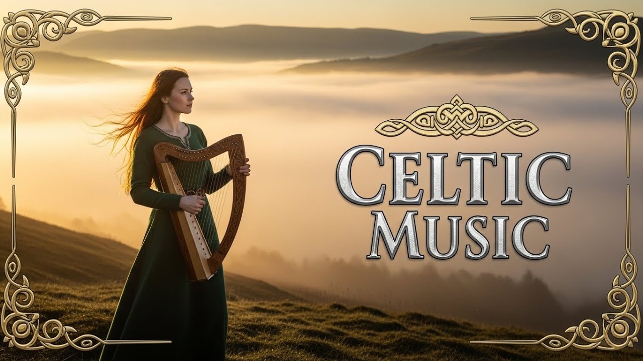 🌸 Soft Celtic Harp Echoes | Relaxing Irish Vocals & Dreamy Nature ...
