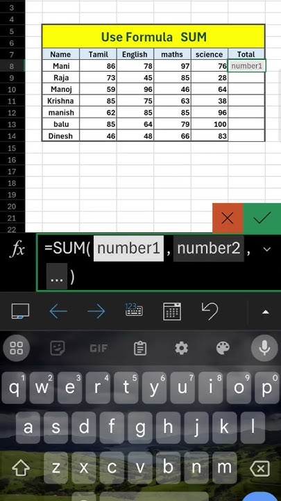 Use Sum Formula In Excel Basic Excel Tutorial Excel Exceltips Exceltutorial Shorts Youtube 1277