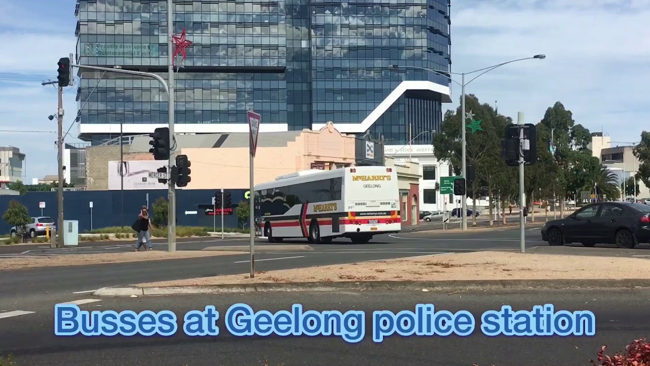 Busses at Geelong Police Station - Victorian Transport - YouTube