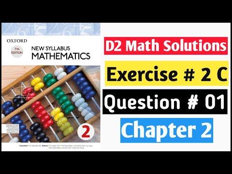 Exercise 2c Question no 1 D2 Math Oxford New Syllabus Mathematics ...