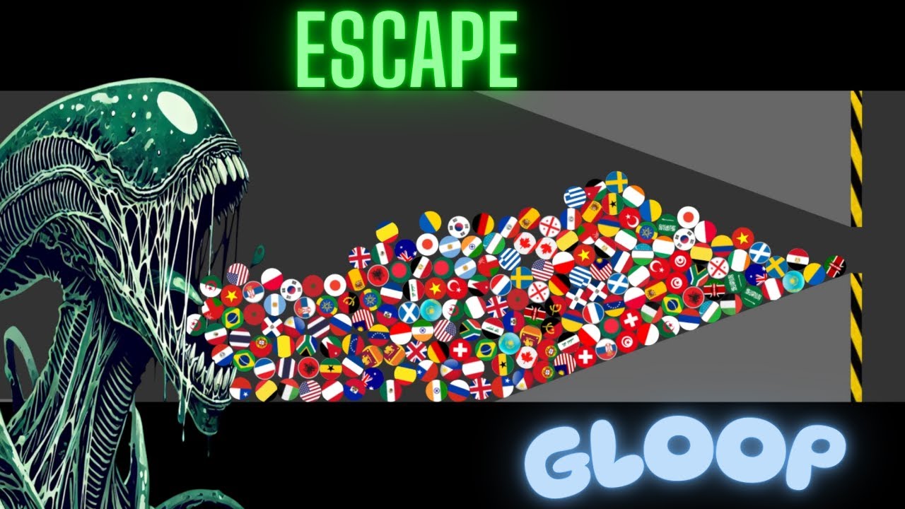 Escape From Bloop - Marble Race Countries in Algodoo - YouTube
