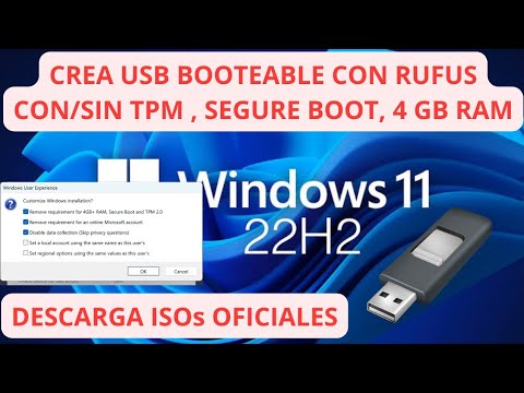 Crear una USB booteable con RUFUS PARA WINDOWS 11 CON/SIN TPM Y COMO DESCARGAR ISOs oficiales ...