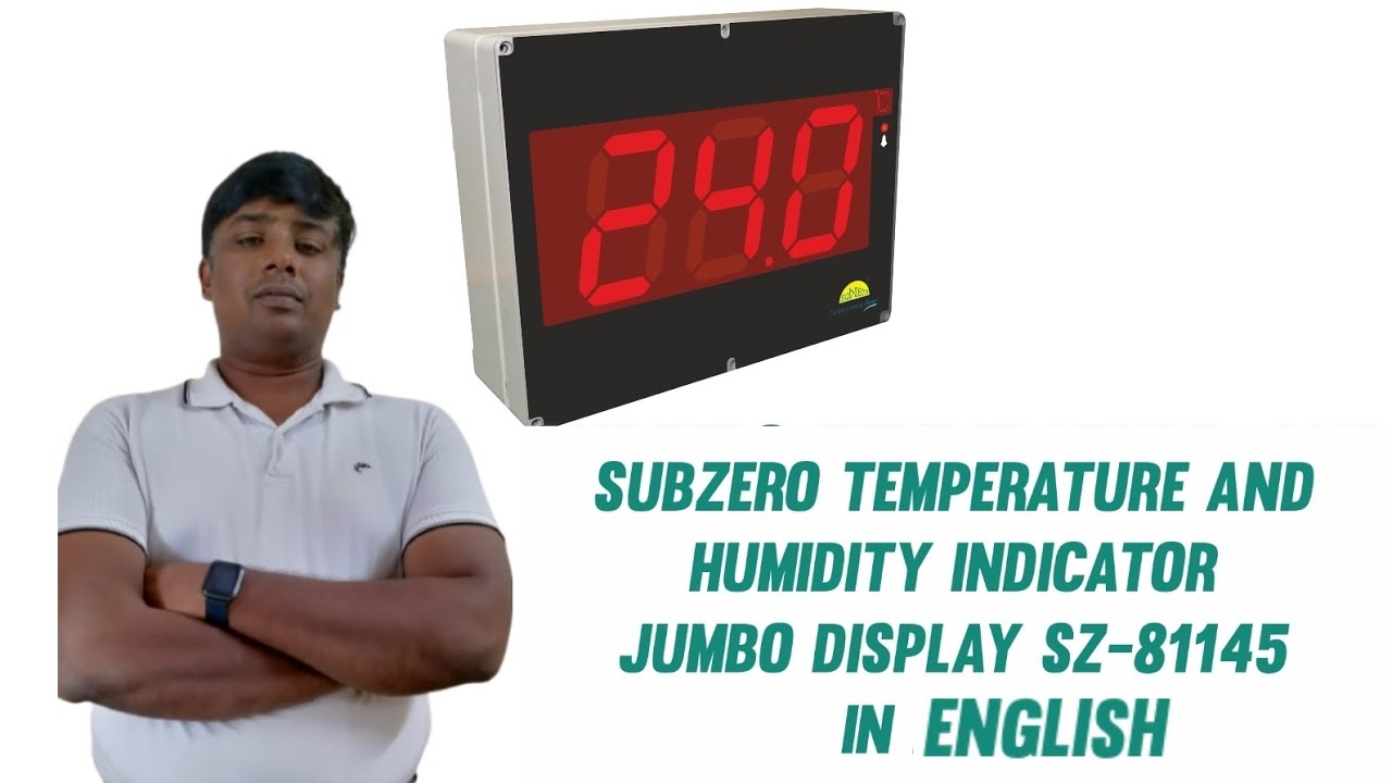 SUBZERO TEMPERATURE and HUMIDITY INDICATOR JUMBO DISPLAY IN ENGLISH ...