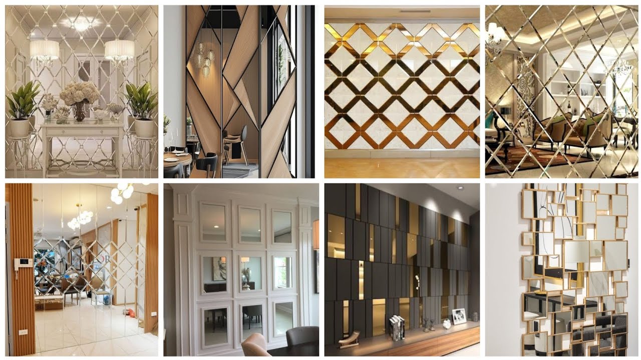 Modern Mirror Wall Paneling Ideas | Contemporary Mirror Wall Decorating ...