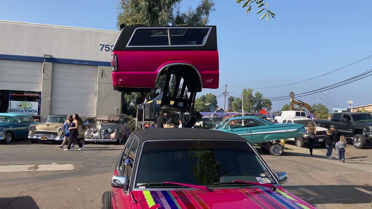 Mini truck lowrider tilt bed - YouTube