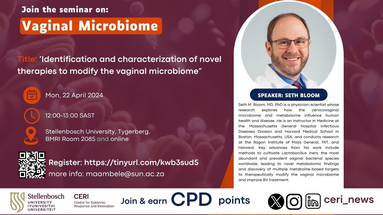 Scientific seminar: Vaginal microbiome | Seth Bloom - YouTube