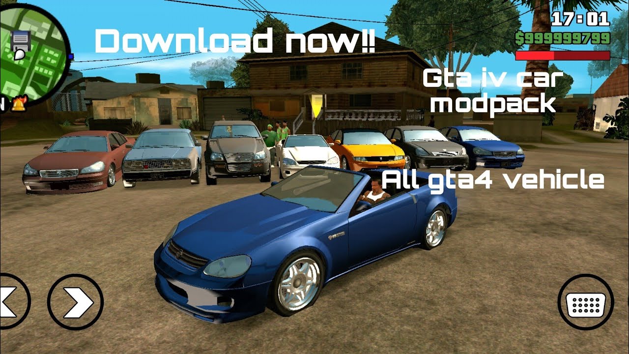 Gta iv car mod pack gta san andreas android - YouTube