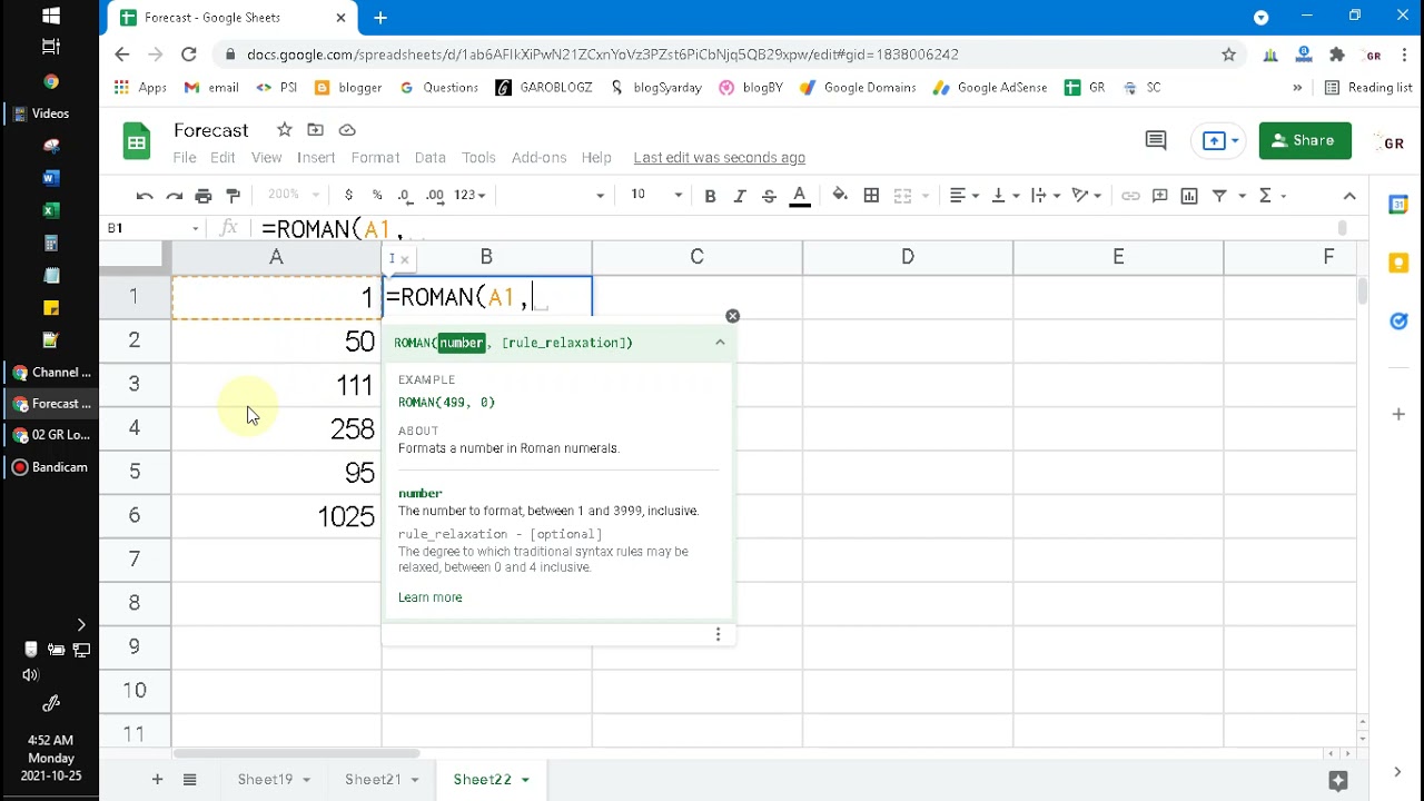 How To Generate Roman Numerals Format On Google Sheet YouTube How To Generate Roman Numerals Format On Google Sheet YouTube