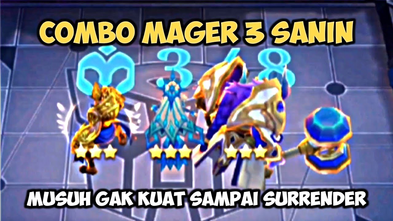 COMBO MAGER CUMA PAKE 3 HERO LEGEND !! NEW UPDATE 2024 ADVANCE SERVER || MAGIC CHESS MOBILE ...