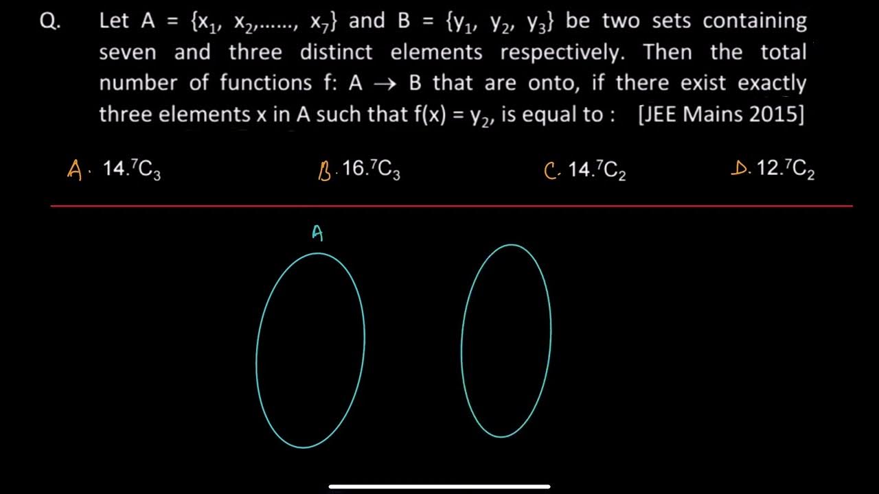 Let A={x1,x2,…,x7} and B={y1,y2,y3} be two sets containing seven and three distinct elements ...