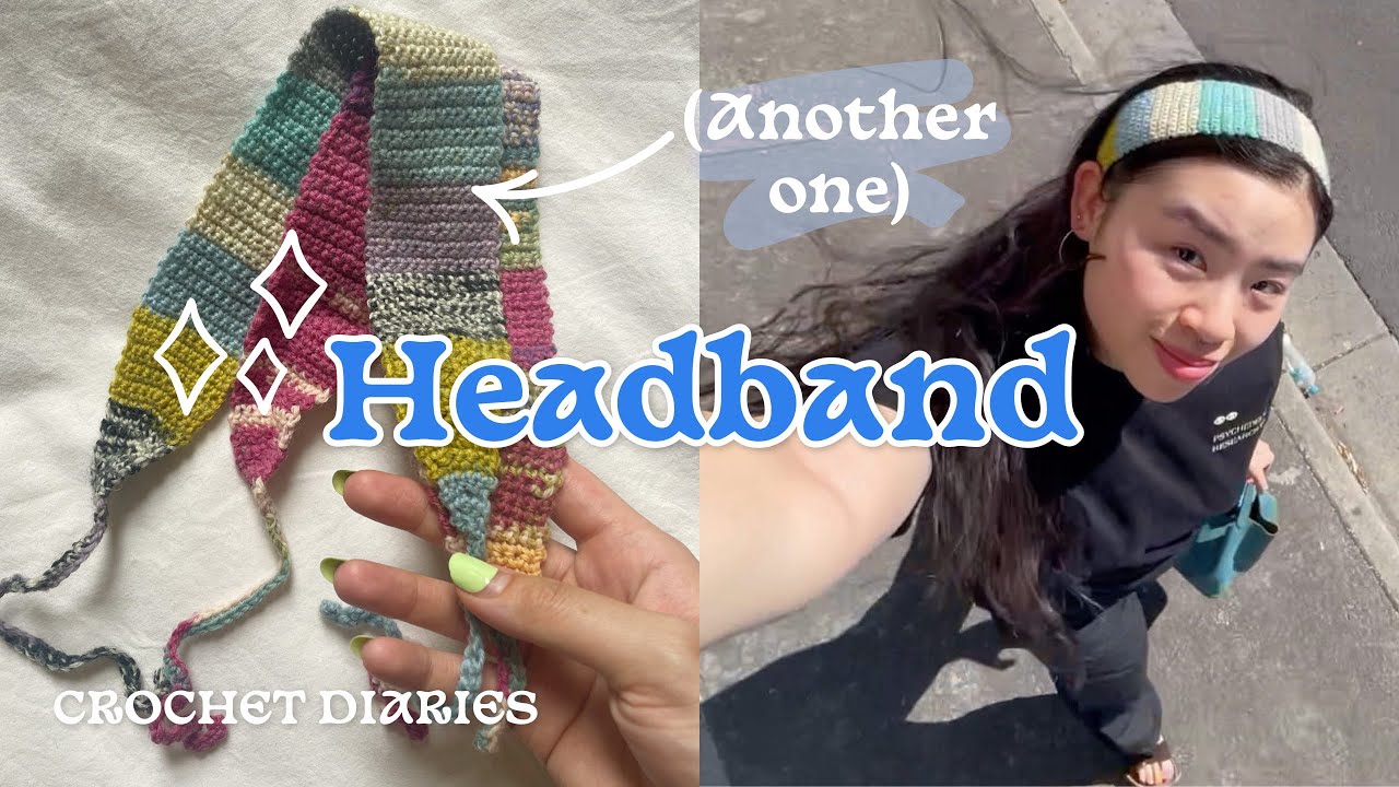 Crochet how-to: HEADBAND tutorial Beginner HAIRBAND with scrap yarn - YouTube