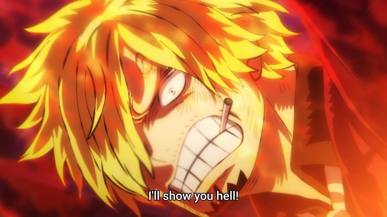 Sanji's attack sacrifice his life to defeat Queen - YouTube