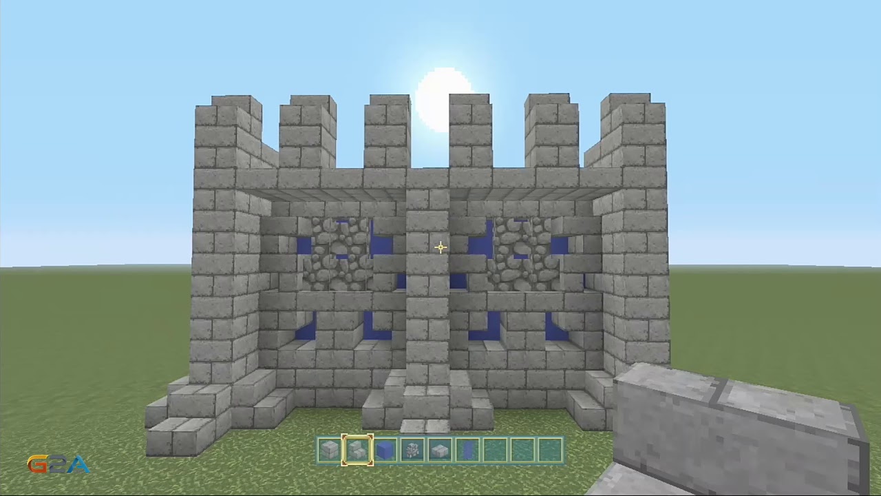 Minecraft | Comment faire une muraille médiévale - YouTube