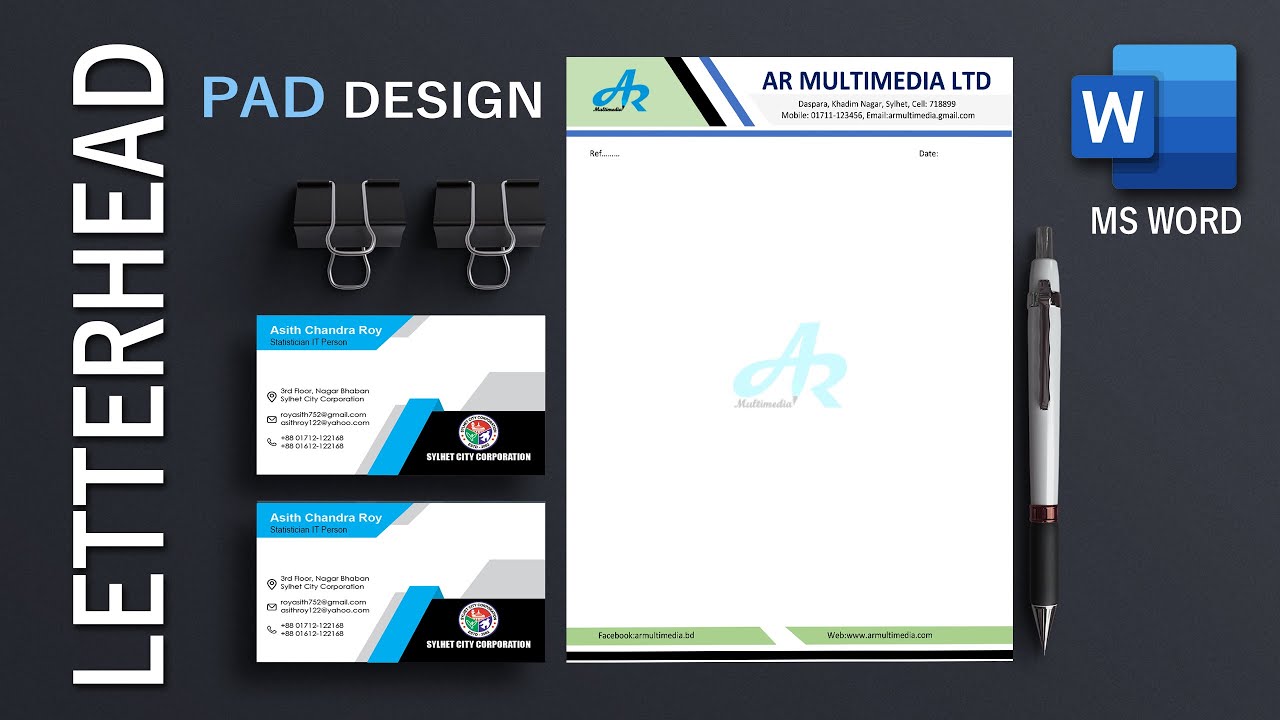 How To Make Professional Company Letterhead Template Design in ...