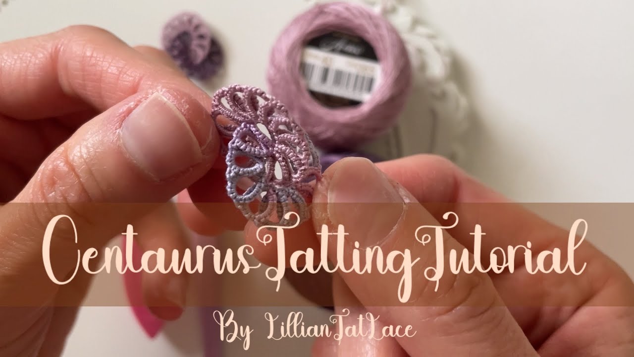 Centaurus tatting earrings tutorial (free pattern) frivolite basic ring with one shuttle only ...