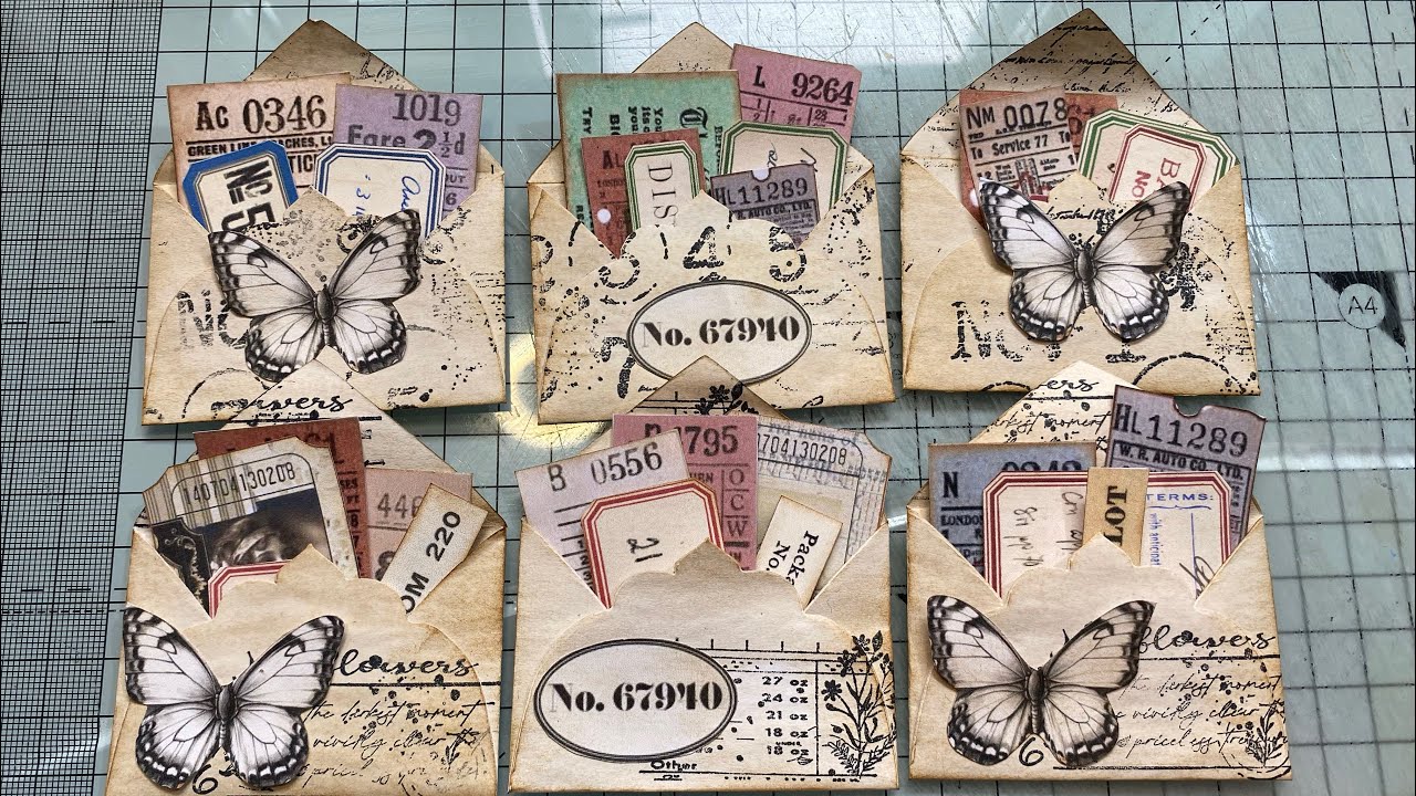 Craft with me: Stuffed mini Envelopes Pinterest inspired project - YouTube