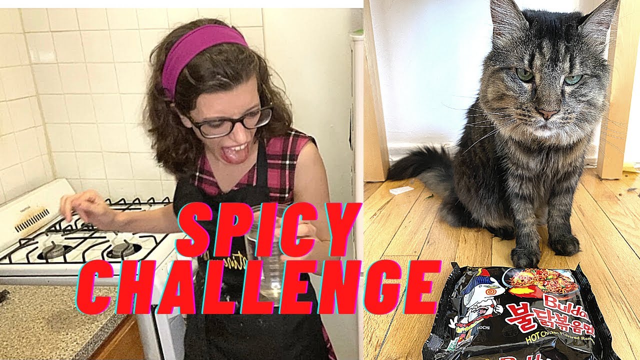 SPICY CONTENT AHEAD - trying the Spicy Noodle Challenge - YouTube
