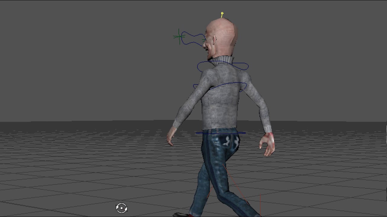 Character Walk Cycle Progress in Maya - YouTube