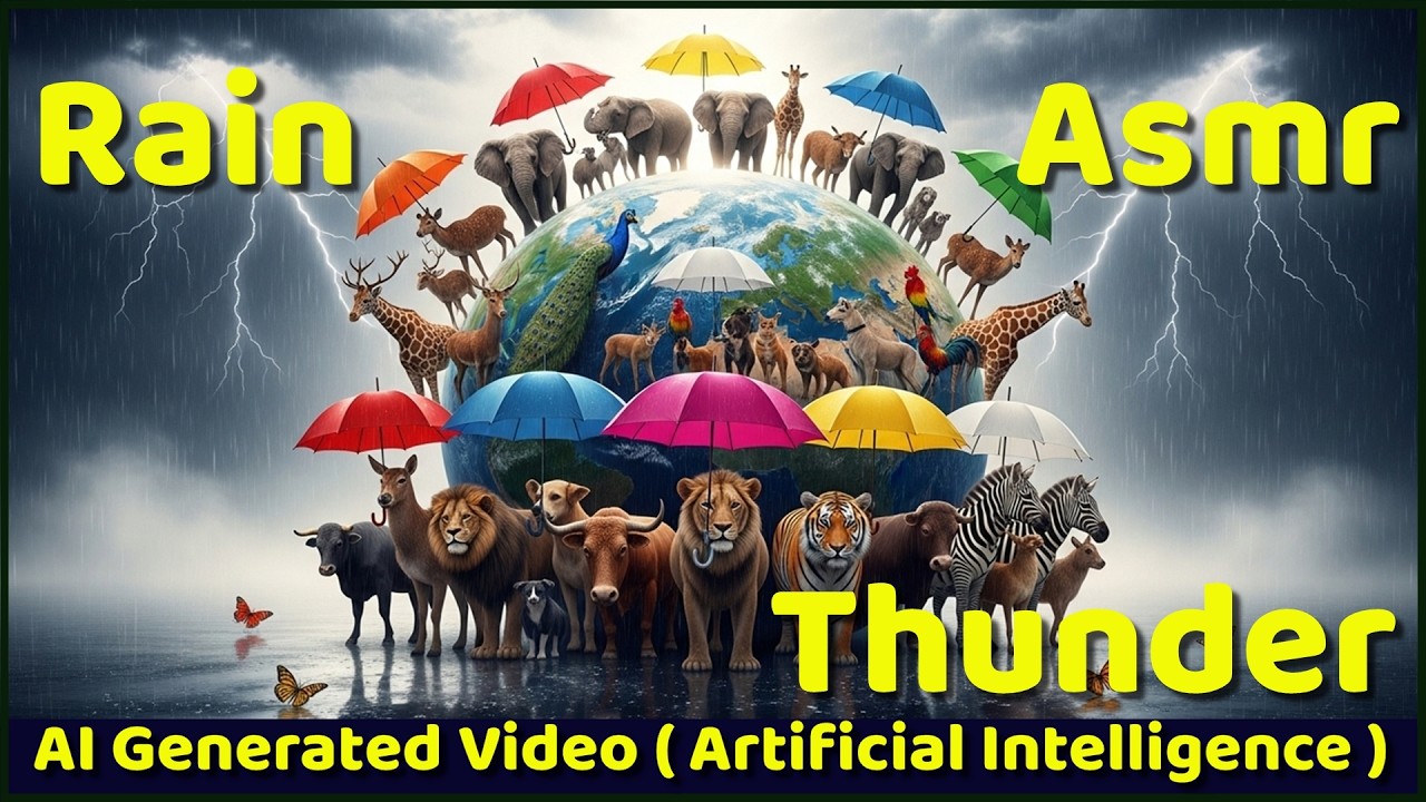 Heavy Rain & Thunder | All Animals and Birds Family Animation - YouTube