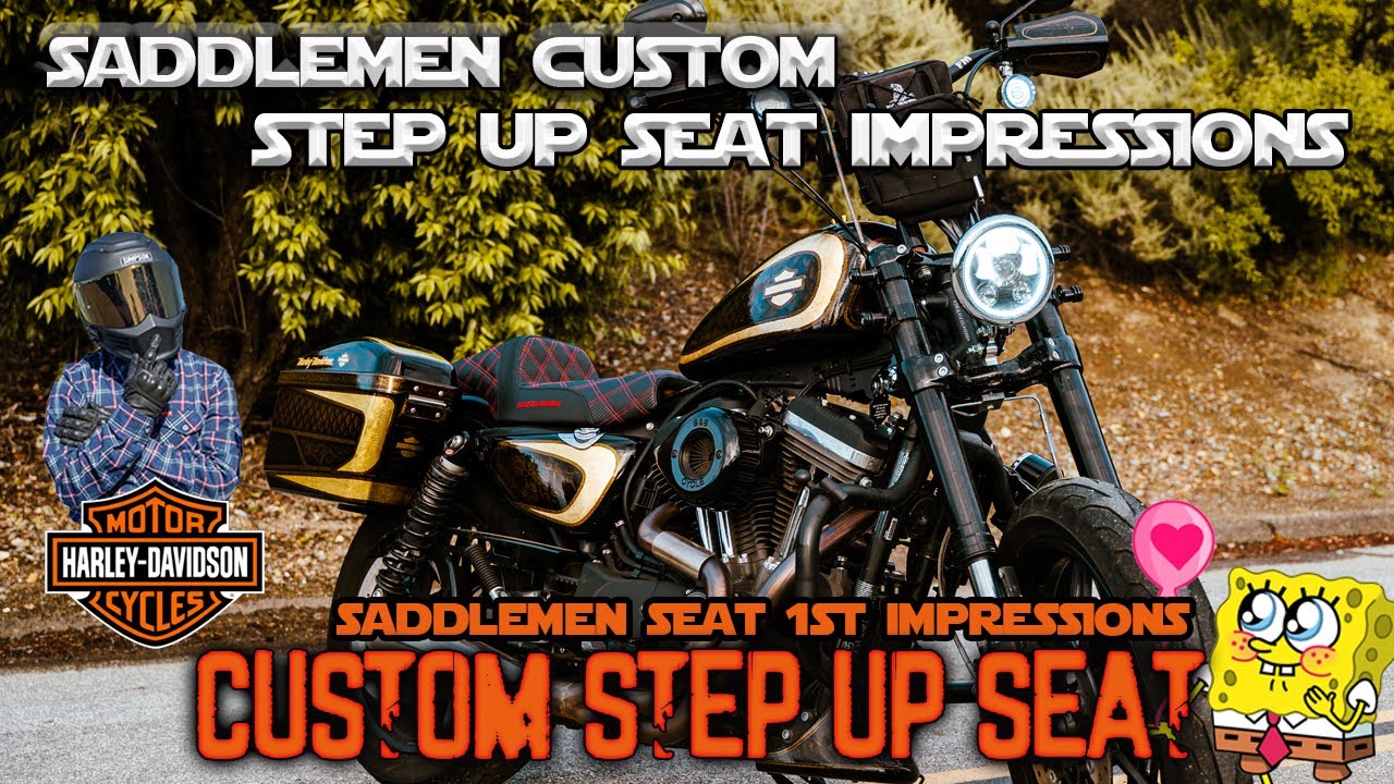 Harley Davidson Custom Saddlemen Step Up Seat 1st Impressions - YouTube