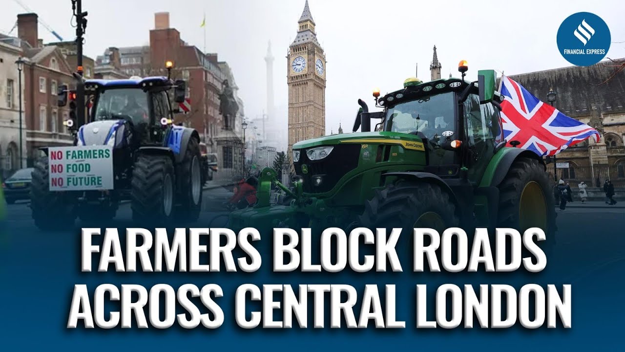 Farmers Block Roundabout in Central London to Protest Autumn Budget ...