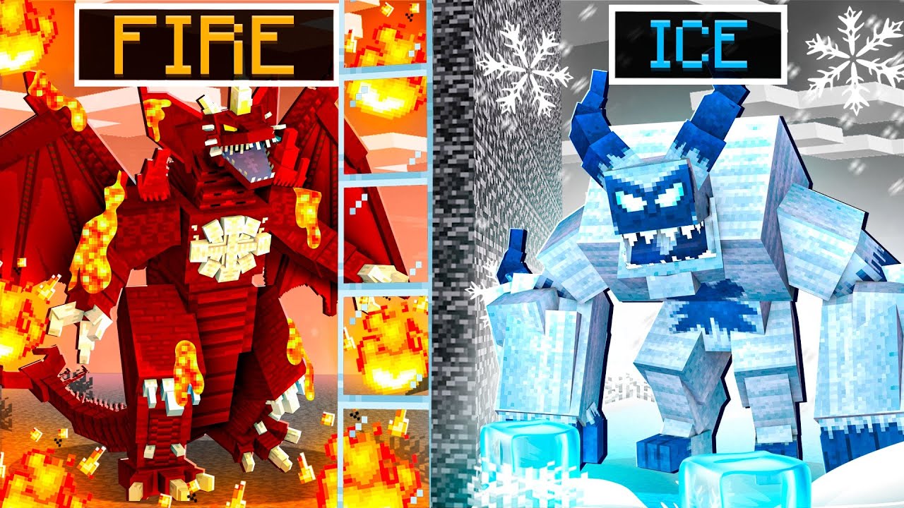 ICE vs FIRE ELEMENTAL MOB BATTLE! - YouTube
