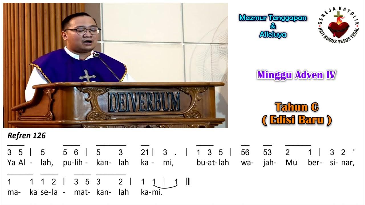 Mazmur Tanggapan & BPI (Baru) | Hari Minggu Adven IV (C) - 22 Desember 2024 - YouTube
