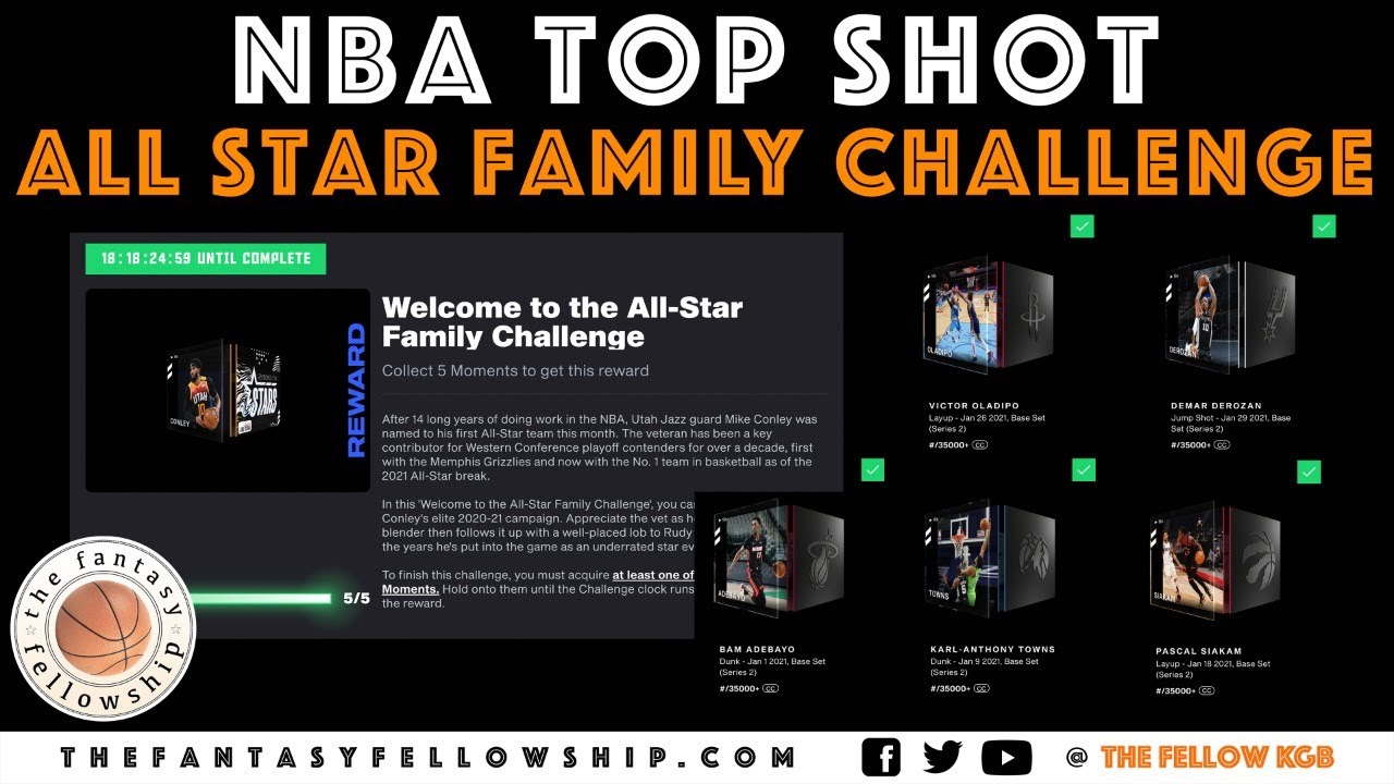 NBA TOP SHOT - All Star Family Challenge Completed! - YouTube