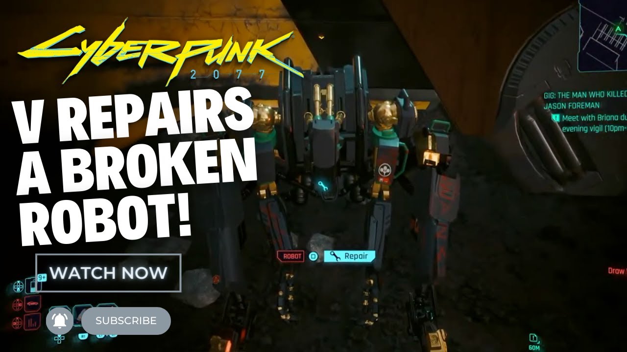 Cyberpunk 2077 V Repairs a Broken Robot! - YouTube