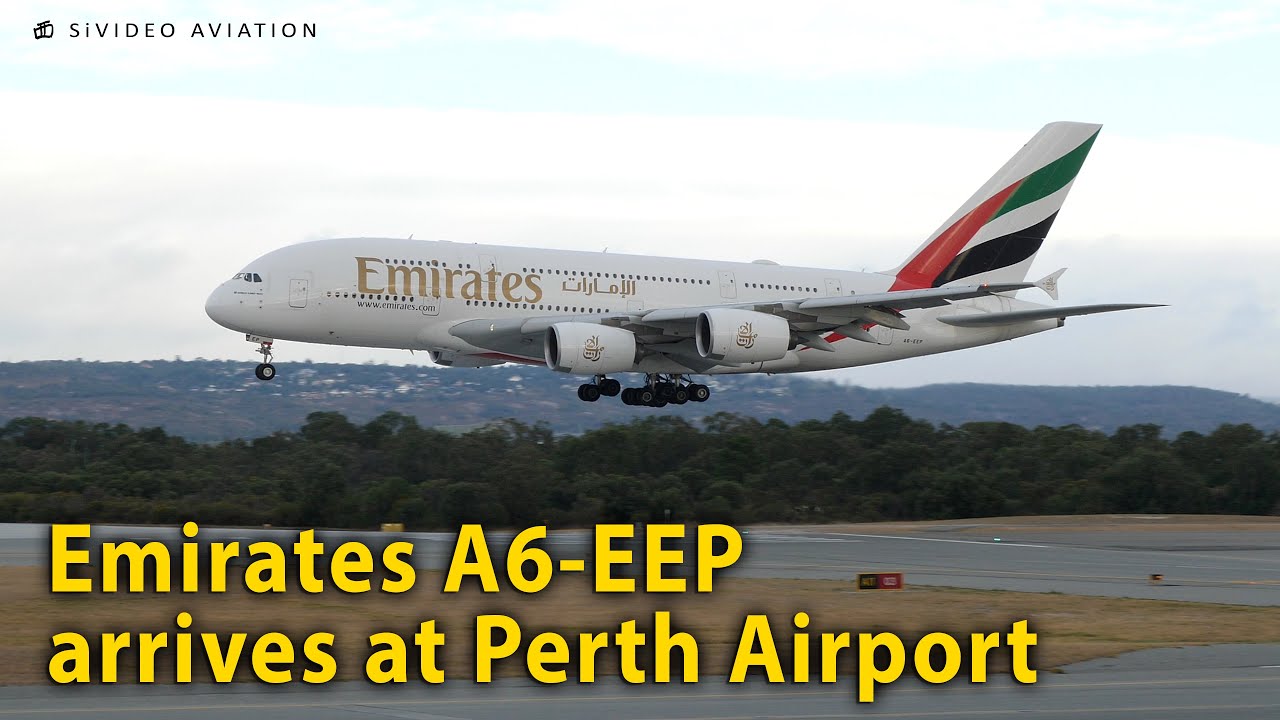 Emirates (A6-EEP) arrives on RW03 at Perth Airport. - YouTube