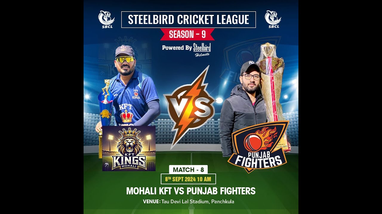 SteelBird Cricket League - Mohali Kft VS Punjab Fighters Match 8 - YouTube