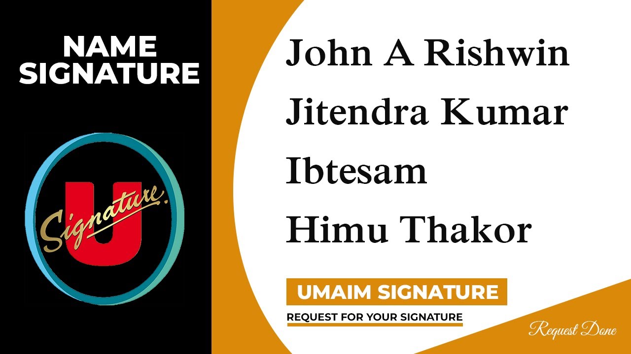John A Rishwin | Jitendra Kumar | Ibtesam | Himu Thakor Name Signature ...