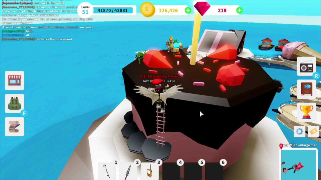 Fishing Simulator Update 8 Dessert Island and Limited Fish! Roblox ...