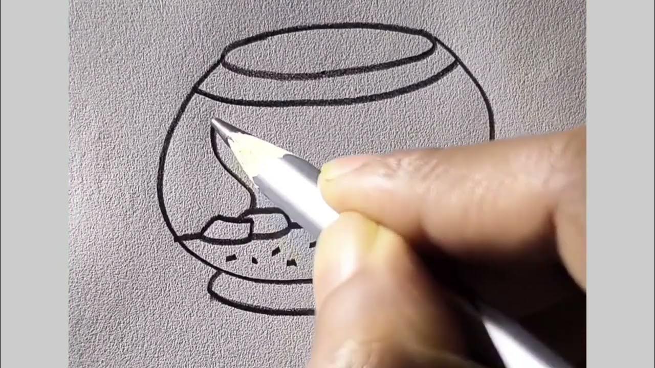 how to draw a fish tank || easy fish tank drawing using pencil || Easy ...