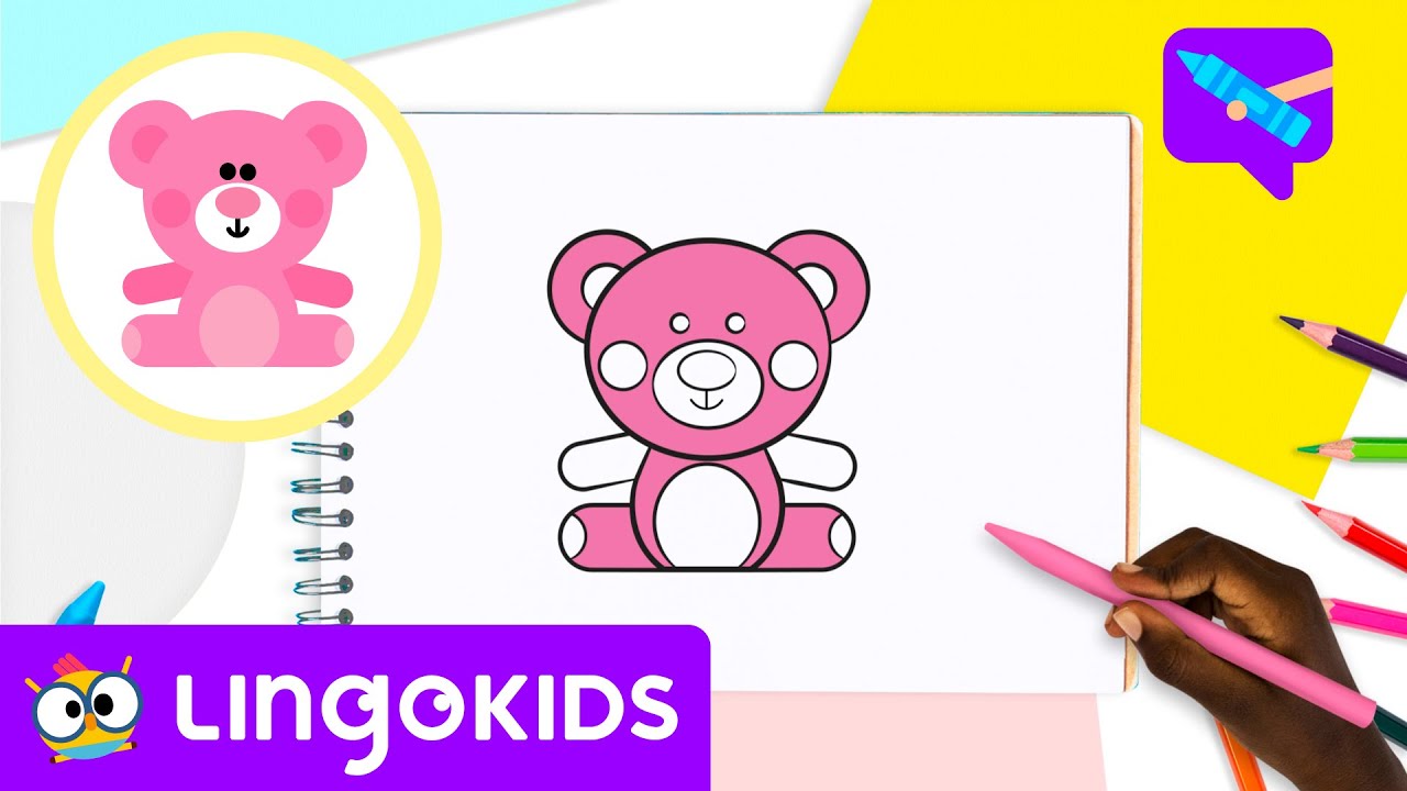 How to Draw a Cute TEDDY BEAR Easy 🧸🎨| Drawing for Kids | Lingokids ...