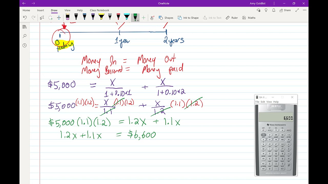 Business Math Lesson 11: Equations of Value, part 2 - YouTube