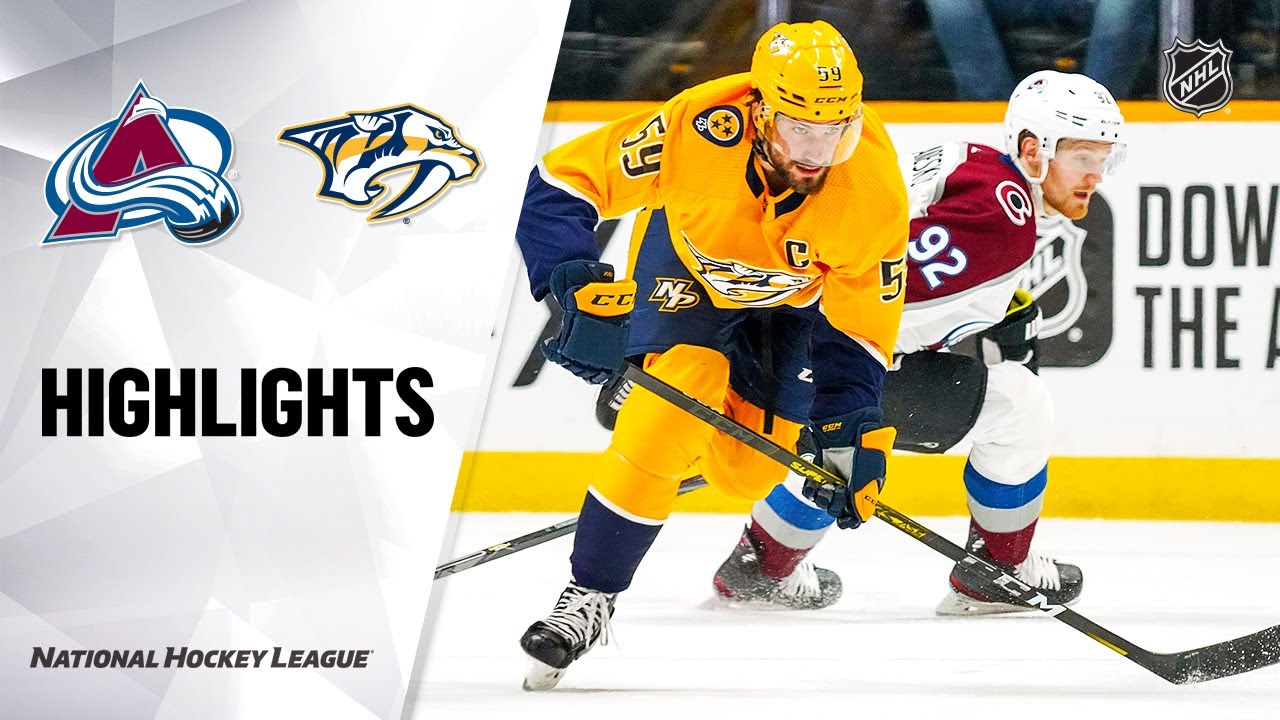 NHL Highlights | Avalanche @ Predators 2/29/20 - YouTube