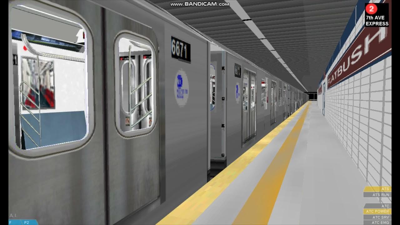 Openbve R142 2 Train Leaving at Brooklyn College Flatbush Avenue - YouTube